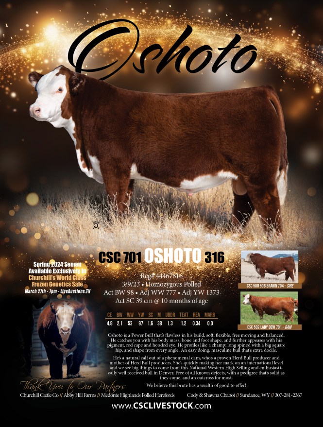 CSC 701 Oshoto 316 – CSC